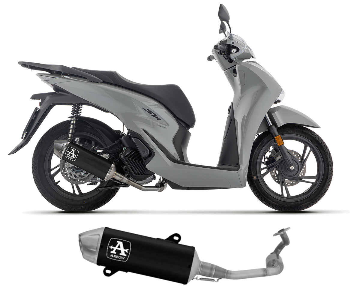 Arrow Approved Dark Aluminium-Inox End Cap Full System Exhaust Urban ...
