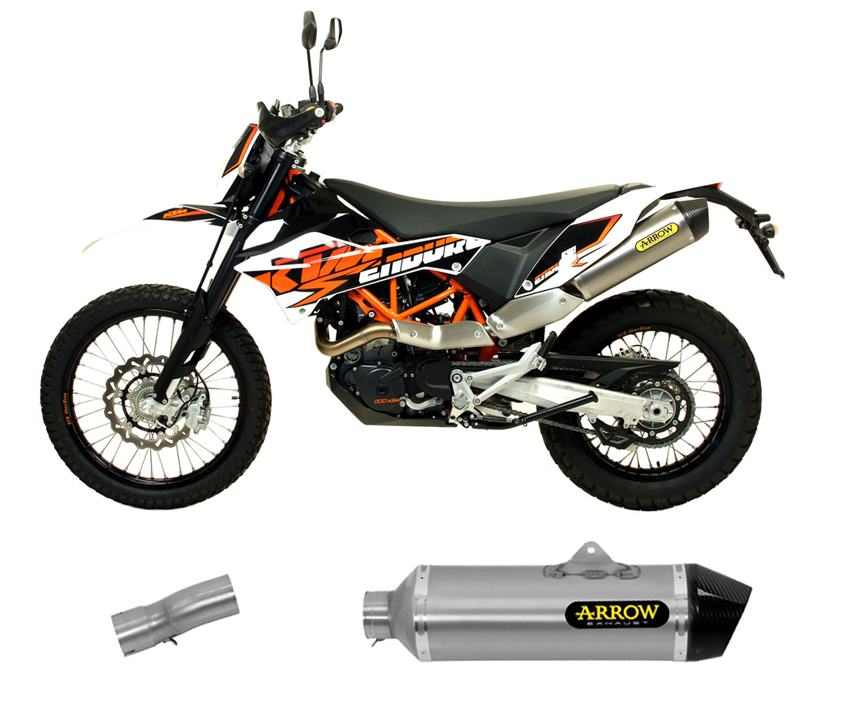 Arrow Aluminium Carby End Cap Exhaust Muffler Race-Tech + Link Pipe for ...