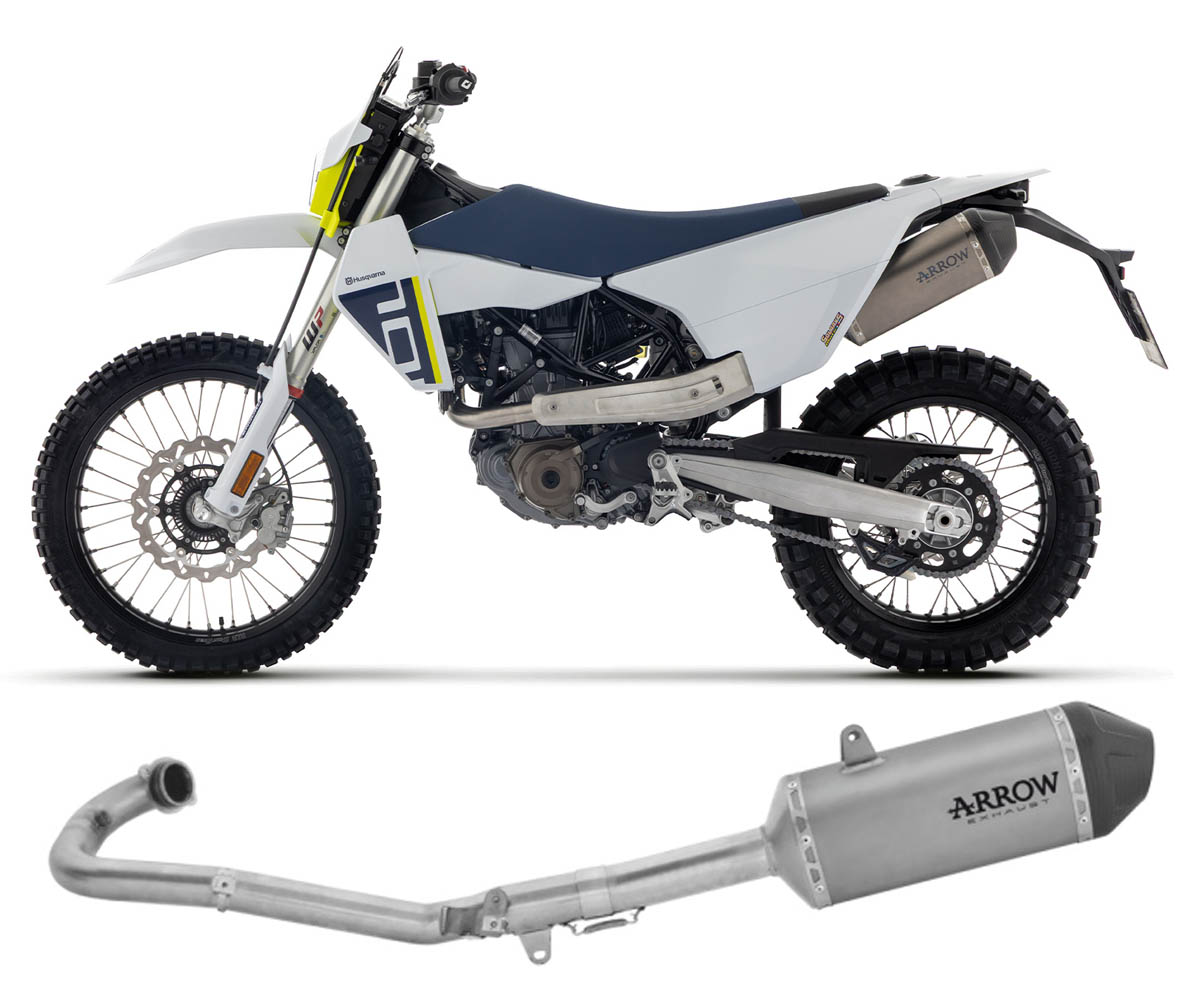 Arrow Explorer Full Exhaust System in Titanium for HUSQVARNA 701 Enduro ...