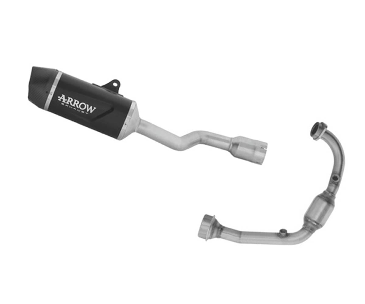 Arrow Indy Race Evo Exhaust in Dark Aluminum with Carby End Cap ...