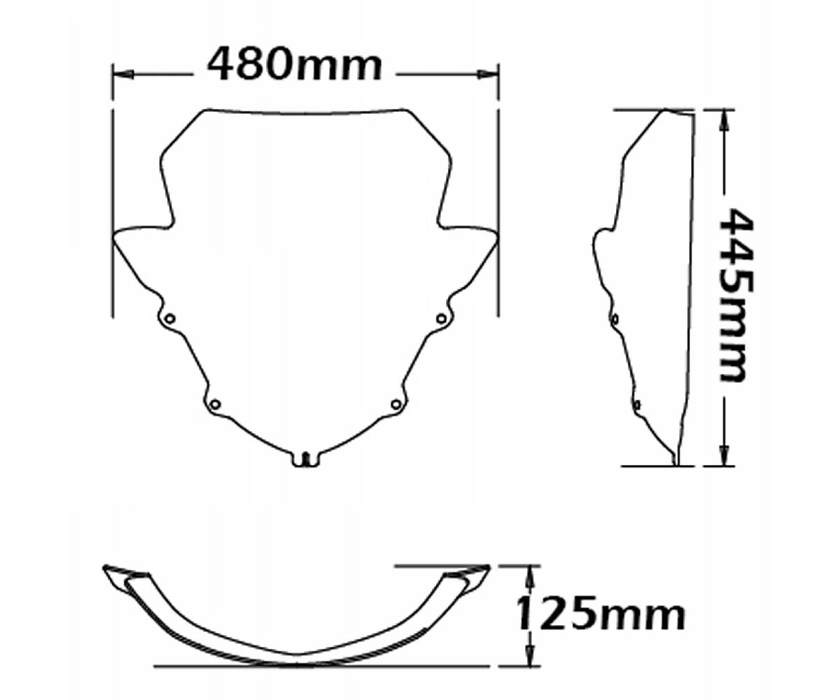 Windscreen Isotta High Protection 445x480x6 Bmw K 1200 R Sport 2005 ...