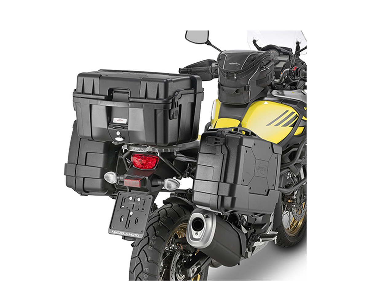 KGR52N + KR1201 + kM9A Valigia Kappa GARDA BLACK LINE 52lt per HONDA ...