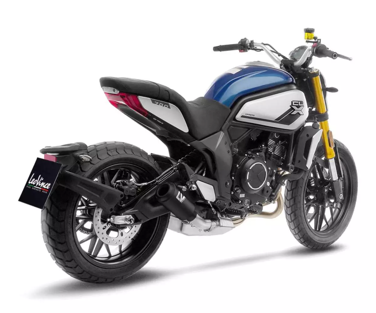 15256FB Exhaust Muffler Leovince LV-10 FULL BLACK for CF MOTO 700 CL-X ...
