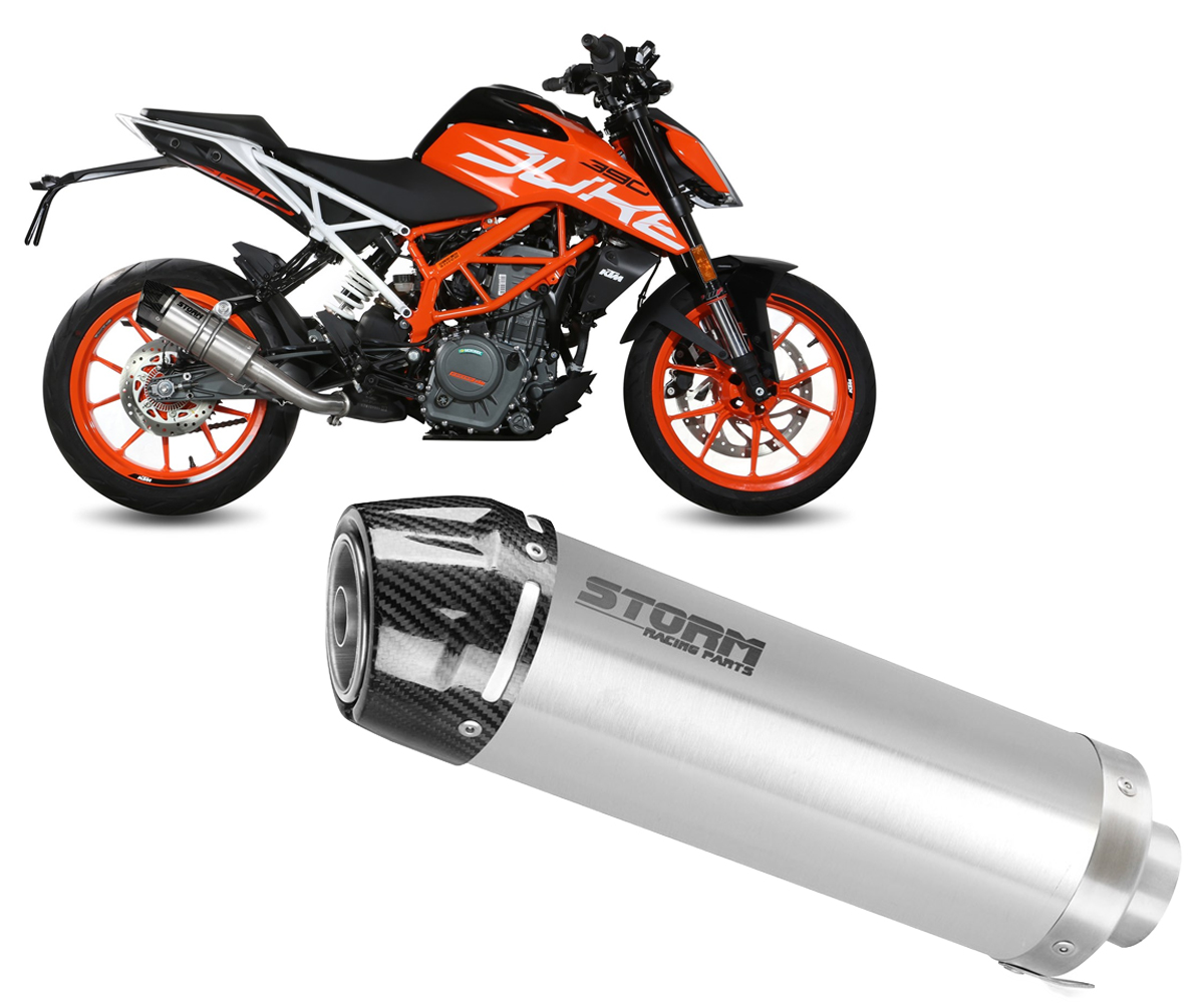 74.KT.019.LXSC Tubos De Escape Storm GP Inox copa de carbono KTM 390 ...
