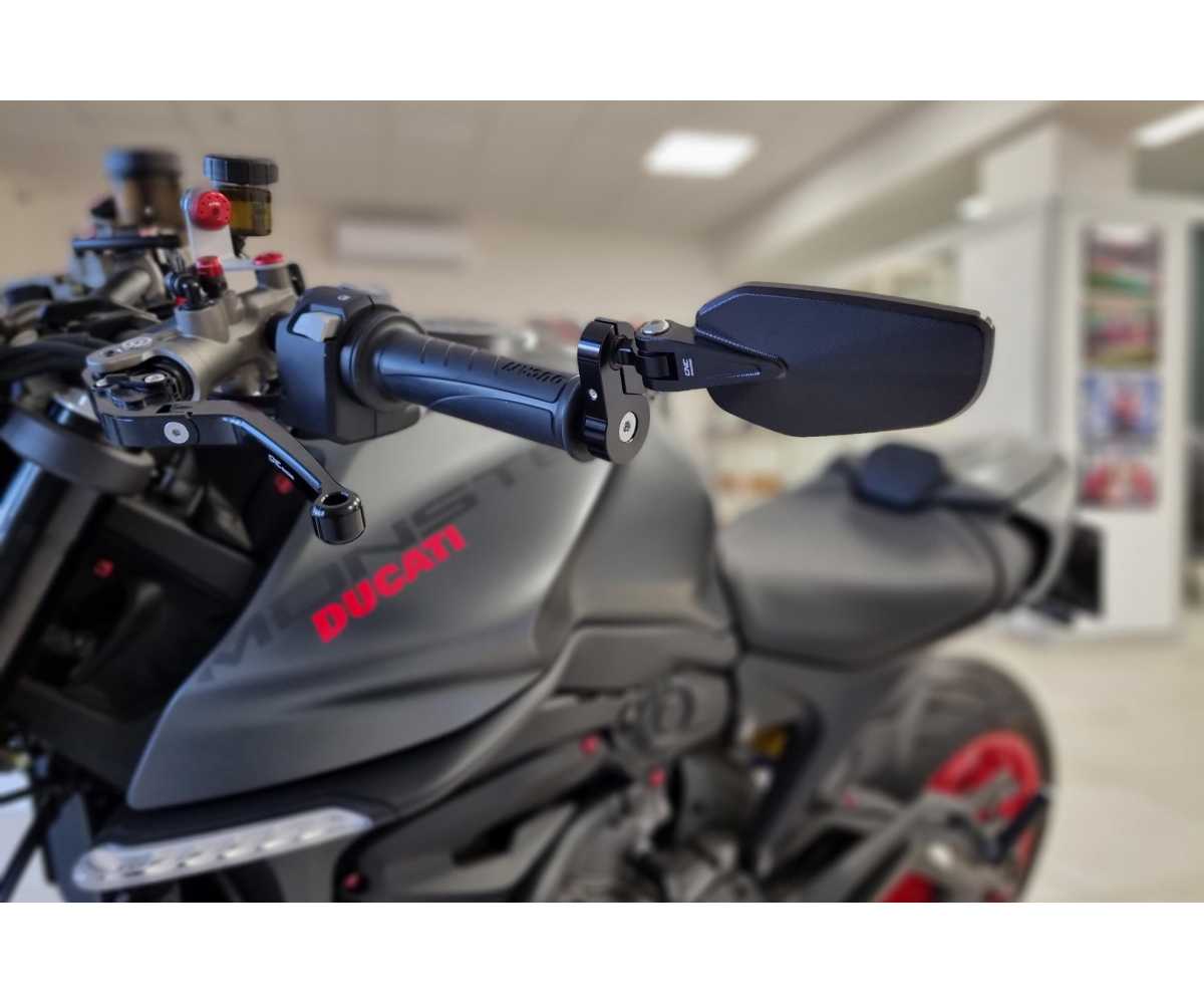 MR712B Bar End Mirror Evo Left Cnc Racing Black Ducati Monster 937 2021 ...